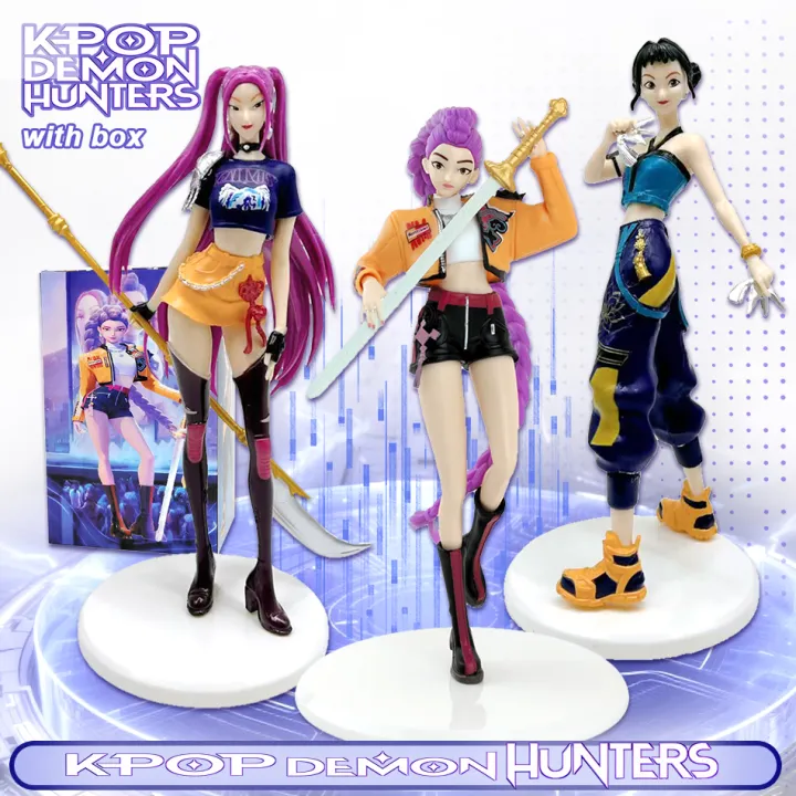 Kpop Demon Hunters Anime Figure Rumi Mira Zoey Doll Toys Cartoon Gaming ...