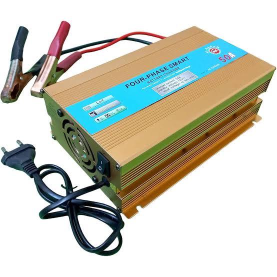 Al-Karam DC 12V 50A Battery Charger Auto Fast 4 Phase Smart Battery ...
