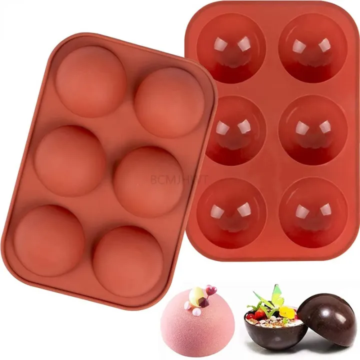 1PCS Ball Round Half Sphere Silicone Molds for Baking Pudding Mousse ...