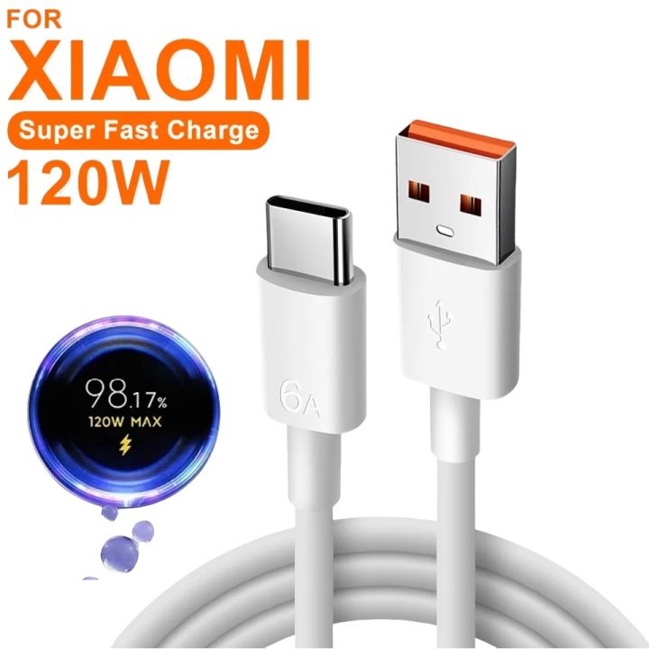 For Xiaomi 120W USB Super Fast Charger Power Adapter Mi 12 11 6A Type C ...