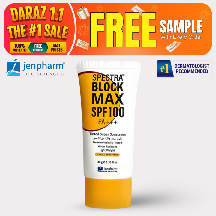 Jenpharm - Spectrablock Max SPF 100 Tinted 40gm. | Daraz.pk