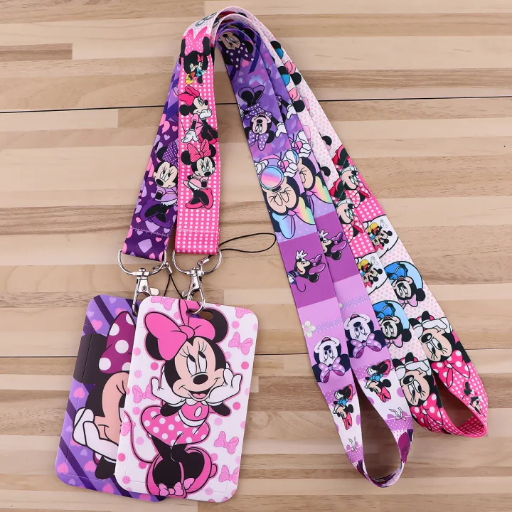 Minnie Mouse Keychain Lanyard for Keys ID Badge Holder Credit Card Neck ...