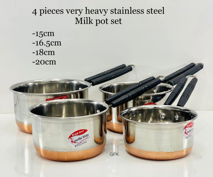 Indian Heavy Stainless Steel Copper Milk Pot | Daraz.lk