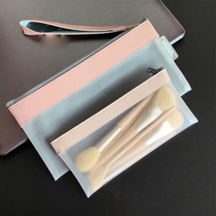 Fashion Makeup Bags Women Transparent TPU/Mesh Cosmetics Case Cosmetic ...