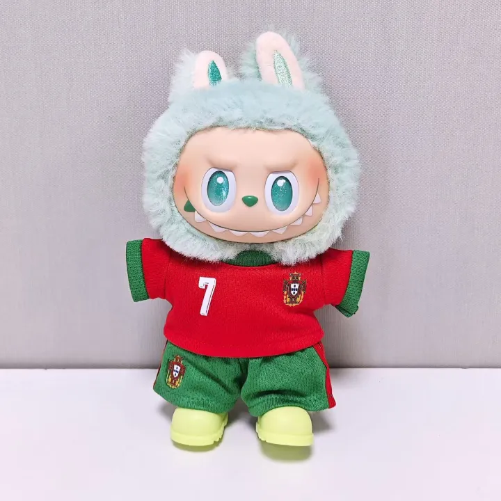 For Labubu Select Doll Clothing 15cm - 17cm Football Jersey and Shoes 3 ...