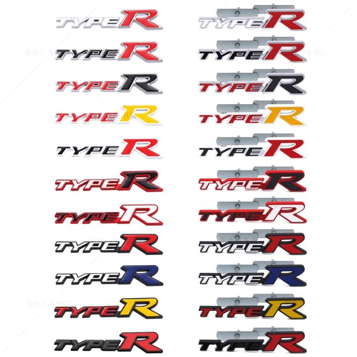 Metal Car Front Grille Emblem Decals for Honda Type R Logo Civic Accord ...