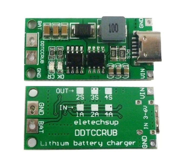 Multi-Cells 2S 3S 4S Type-C/DC 3-6V to 8.4/12.6/16.8V Li-ion/LiPo Boost ...