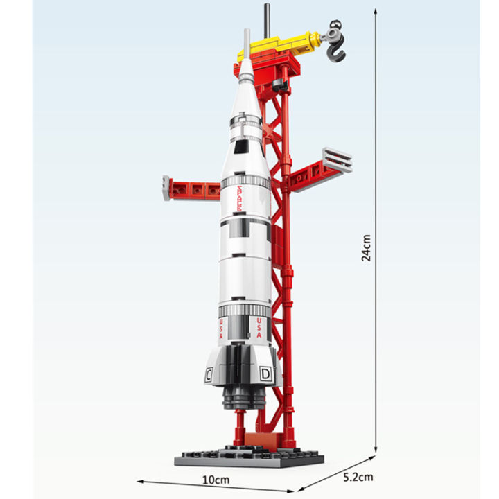 Space Rocket Launch Center Building Blocks, Aerospace Spacecraft ...