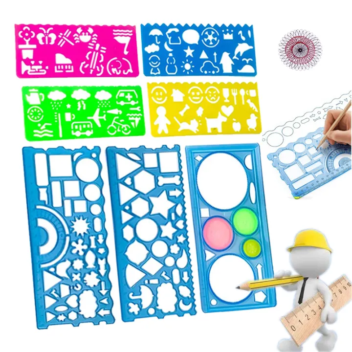 Painting Template Board Plastic Multifunctional Tracer Geometry Ruler ...
