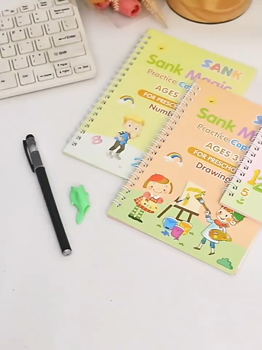 Magic Practice Copybook Set of 4 – English Handwriting Notebooks for ...