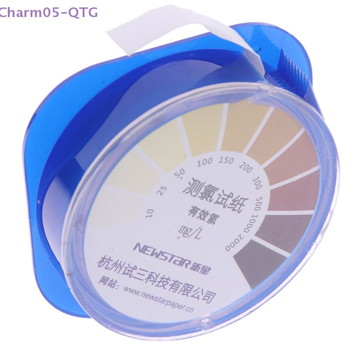 Hot! 1Roll Chlorine Test Paper Strips Range 10-2000mg/lppm Color Chart ...