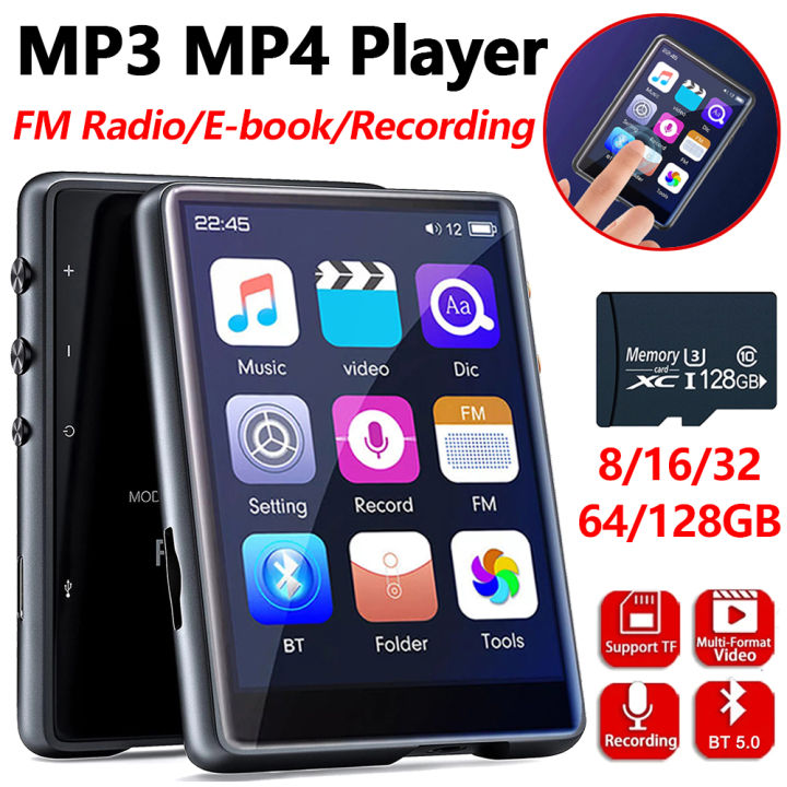 2.4-inch MP3 Player Bluetooth 5.0 HiFi Music Player Built-in Speaker ...