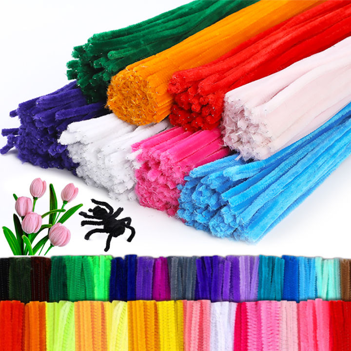 AKTO 100Pcs 30cm Colors Chenille Stem Twisted Rod Iron Wire DIY ...
