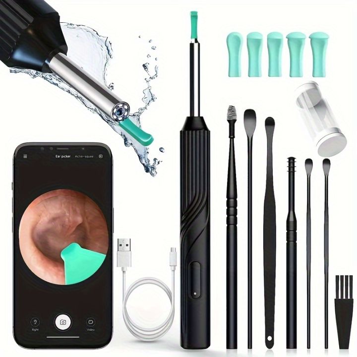 Wireless Intelligent Visual Ear Pick Cleaner 3.5mm Luminous Endoscope ...