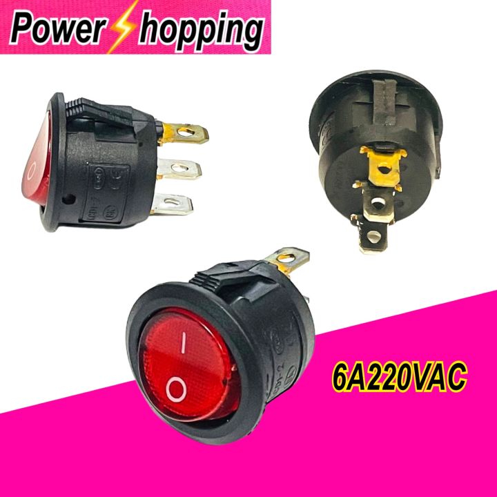 Power shopping on/off switch with 20mm. KCD1-2 rocker switch round red ...