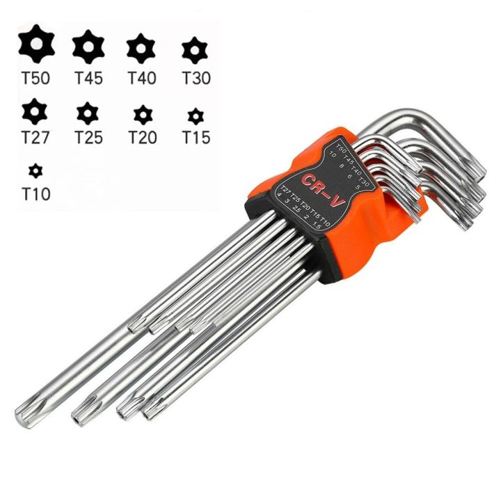 9Pcs L Type Double-End Screwdriver Hex Allen Key Set Torx Wrench ...