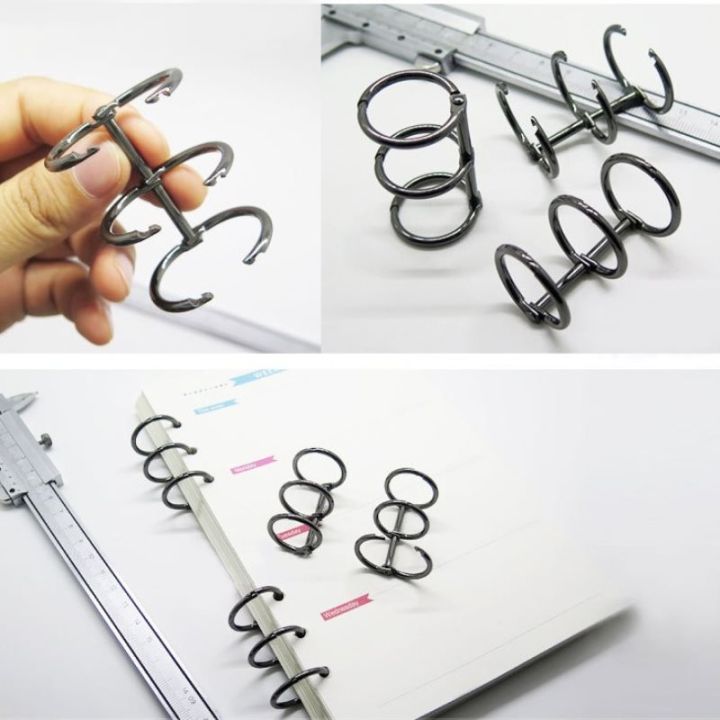 2Pcs Metal Loose Leaf Binder 3 Rings Binding Clip Notebook Binder Ring ...
