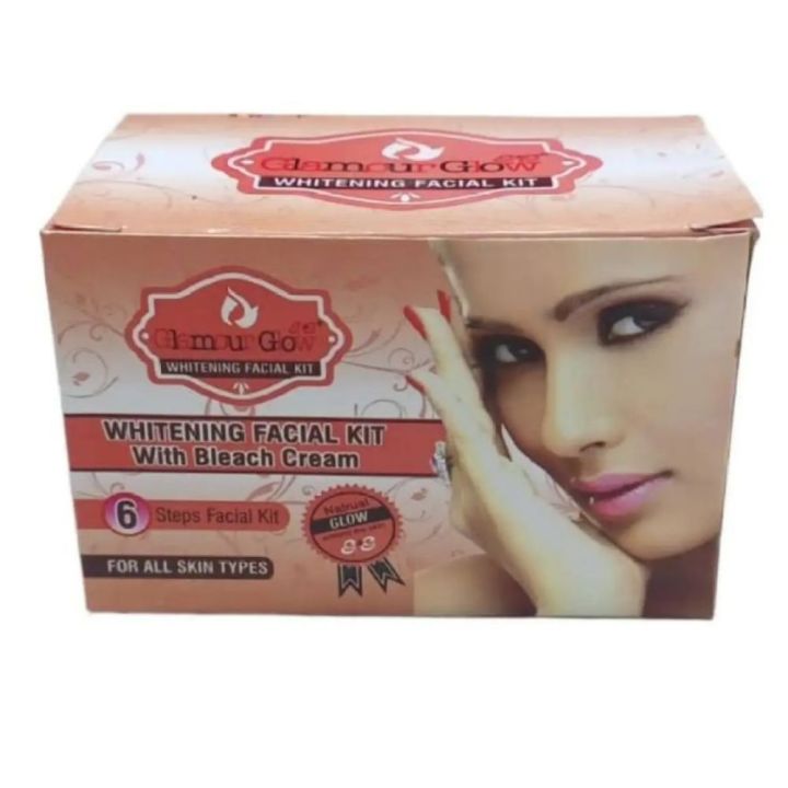 Glamour Glow 6 Steps Whitening Facial Sachet With Bleach Sachet Great ...