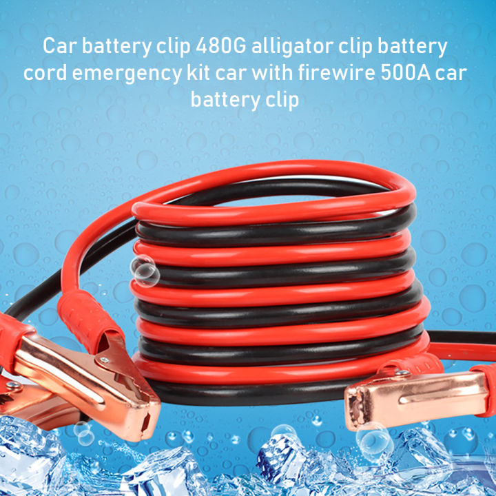 Car Emergency Battery Booster Cable Starter Jumper Jump Start Leads ...