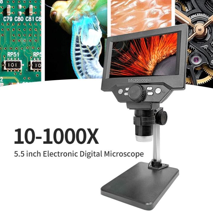5.5" LCD Digital Microscope 1000X 1080P Coin Microscope Magnifier with ...