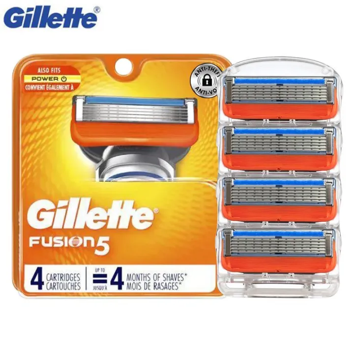 Gillette Fusion 5 Razor Blades 5-layer Sharp and Durable Replacement ...