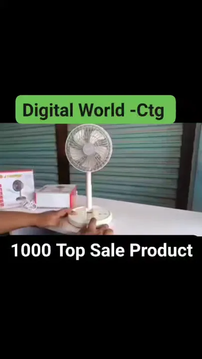 Jy সুপার JY-2215 পেশাদার রিচার্জেবল পোর্টেবল মিনি টেবিল ফ্যান শক্তিশালী বাতাস 180 ডিগ্রি ...