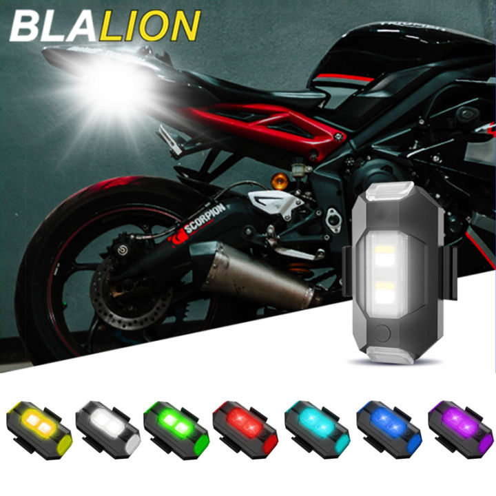 BLALION Motorcycle LED RGB Warning Light Drone Strobe Light USB Bike ...