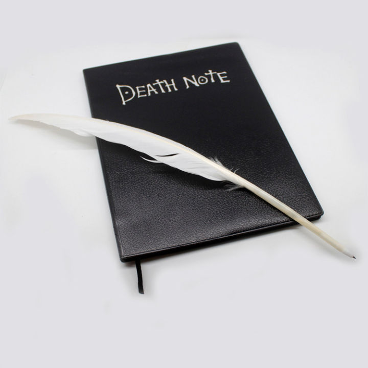Anime Death Note Notebook Set Leather Journal and Feather Pen Animation ...