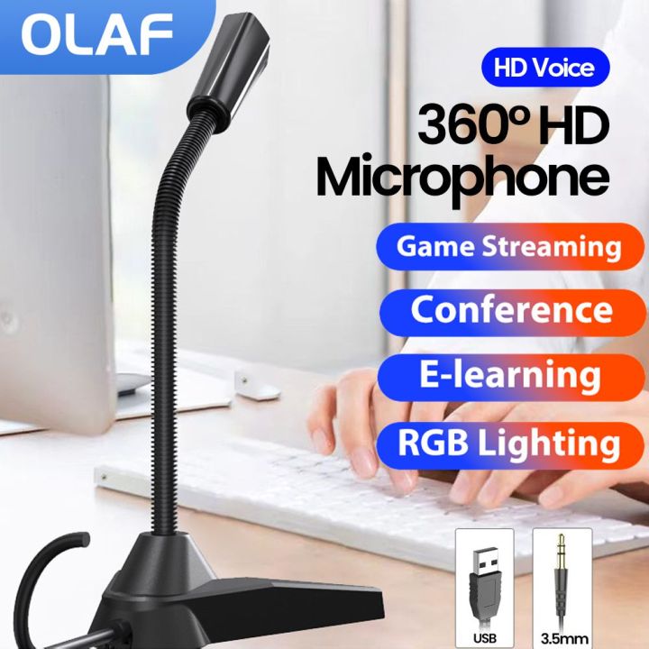 USB/3.5MM Laptop Microphone Desktop Microphone Gaming E-sports ...