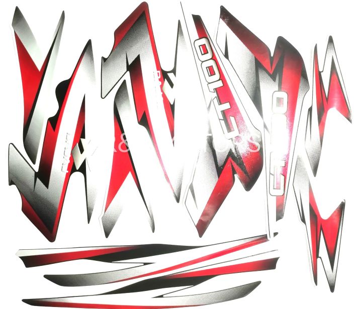 Bajaj Ct100 Black Red Bike Full Sticker Kit | Daraz.lk