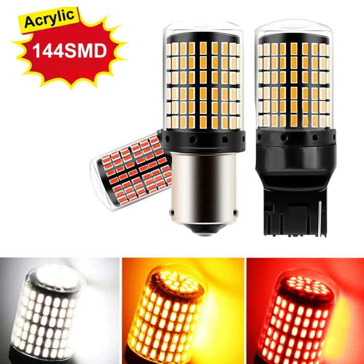 2x P21W PY21W Car LED Bulb Ba15s 1156 Bau15s T20 WY21W W21W 7443 High ...