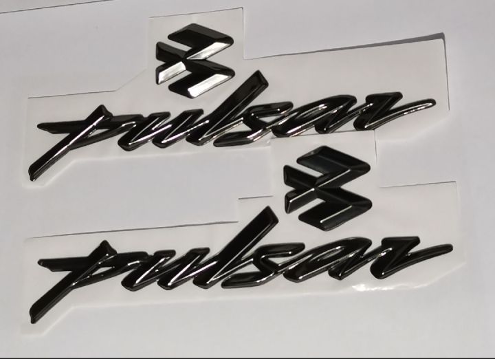 Bajaj Pulsar Fuel Tank 3D Silver Chromated Emblem Monogram Stickers ...