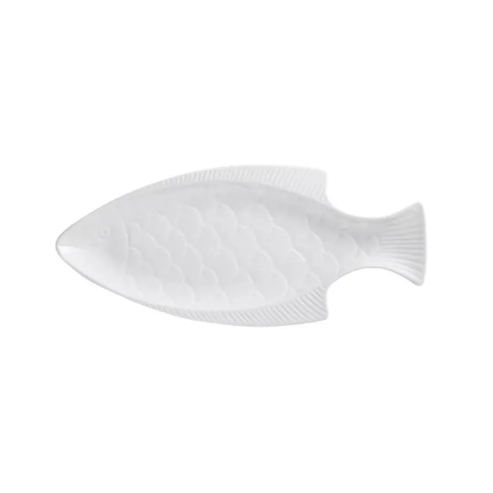 Premium White Fish Platter – 14 Inch Oval Tray for Appetizers, Seafood ...