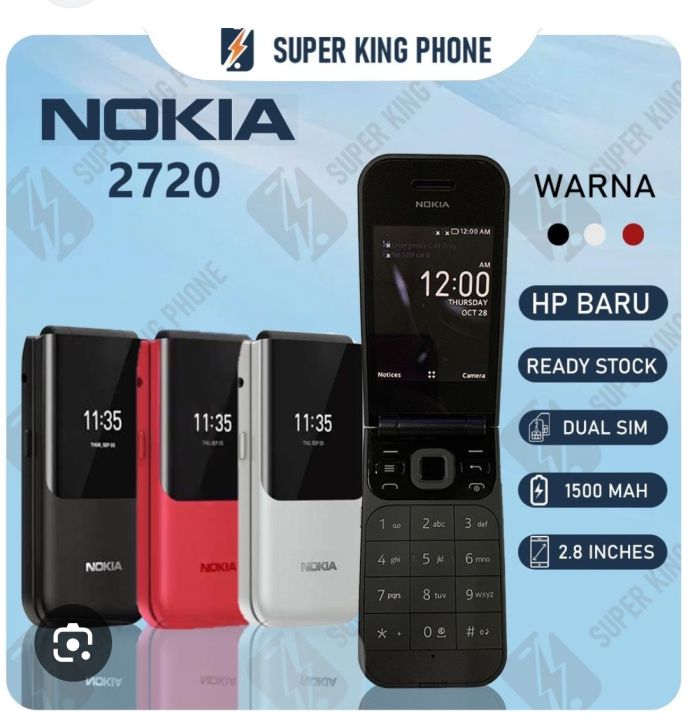 Vip Nokia 2720 Dual Sim Big Display Long time Beatty 🔋 | Daraz.pk