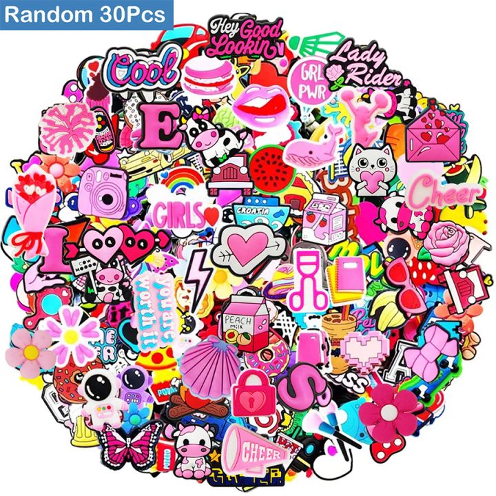Random 10/30Pcs Shoe Charms for Croc Sandals, PVC Decorations ...
