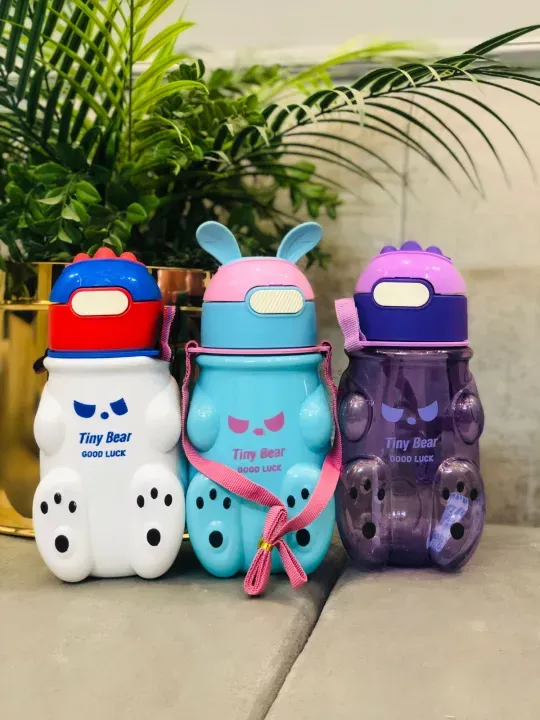 Water Bottle for Boys & Girls | Cute Teddy Bear Designs | Non-Thermic |720ml Kids Sports Water ...
