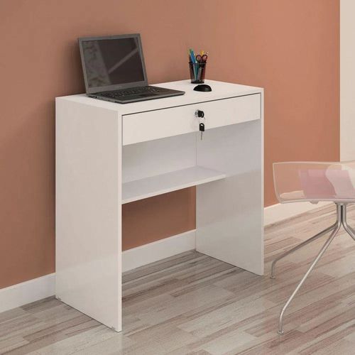 Small Desk for small Spacs Modern Sturdy small Office Desk white Laptop ...