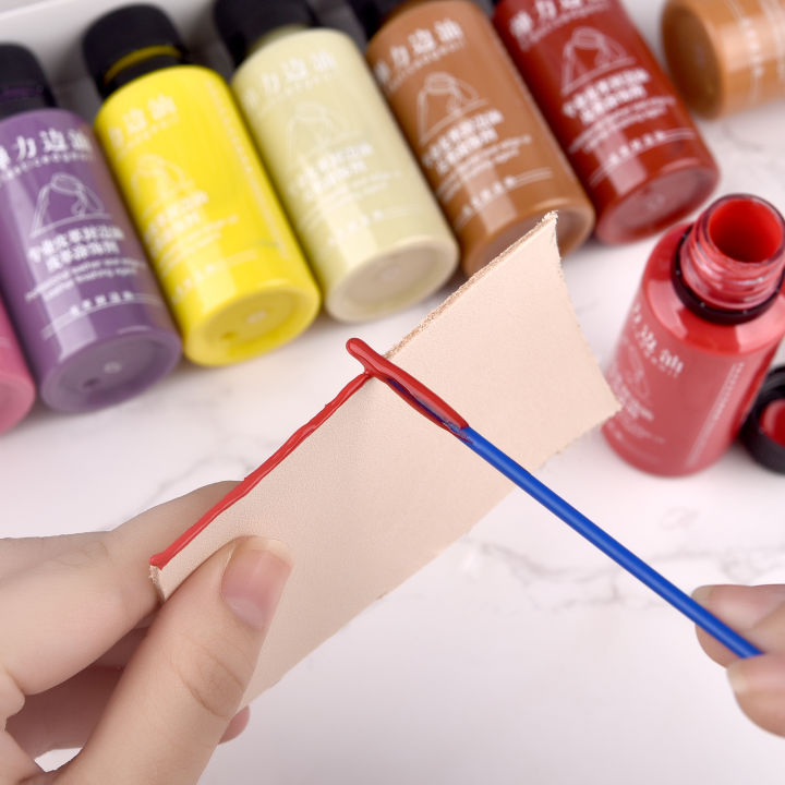 30ml Leather Edge Repair Paint Oil Dye Dressing Color Finish DIY Craft ...