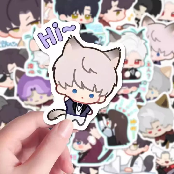 52Pcs Anime Love and Deepspace Cat Tail Series Characters Stickers ...
