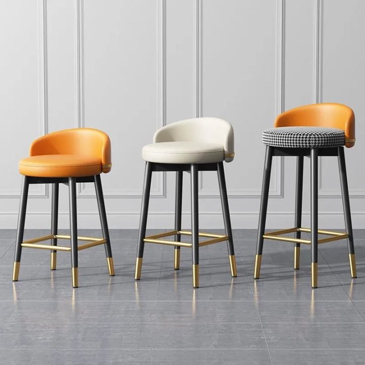 Nordic backrest chairs and stools, modern bar chairs and bar stools ...