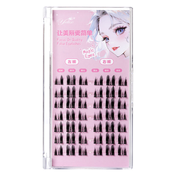 Yelix Cluster Manhua Lash Large Capacity Individual Lashes Mixed Tray ...
