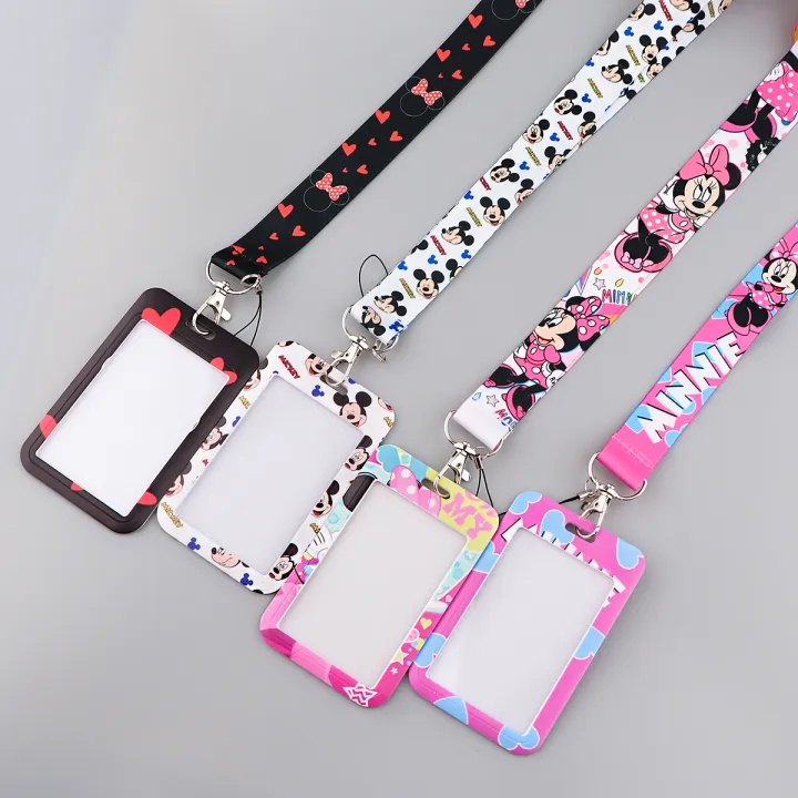 Minnie Mouse Keychain Lanyard for Keys ID Badge Holder Credit Card Neck ...