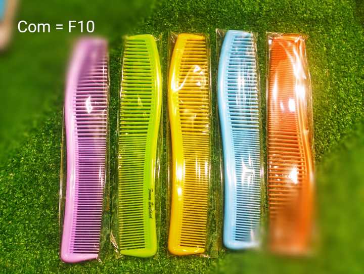 F10 Premium Quality Unbreakable Plastic Hair Comb Set – 5 Vibrant ...