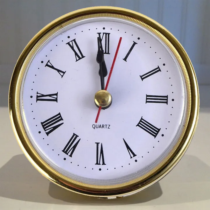 Classic Clock Craft Quartz Movement Round Clocks Insert Roman Number ...