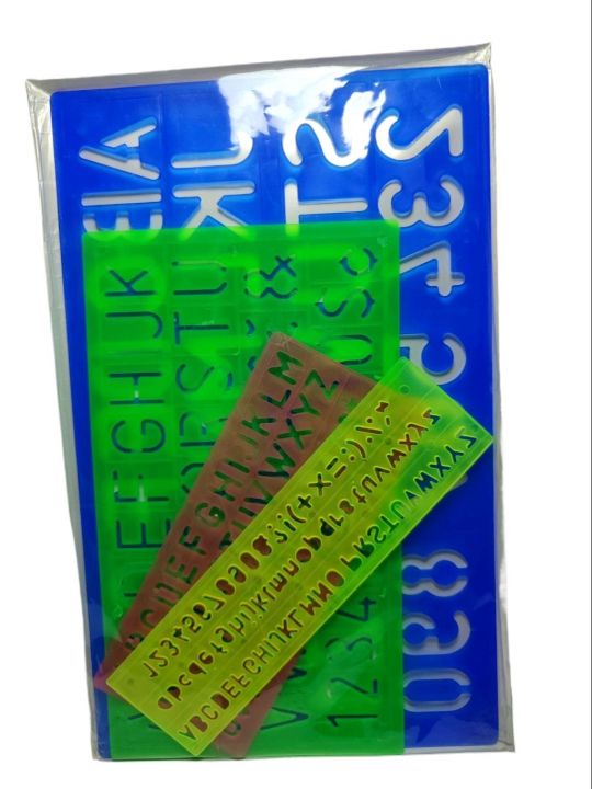 Pack of 4 Stencil - Alphabet Stencil-Number Stencil- Shapes Stencil ...