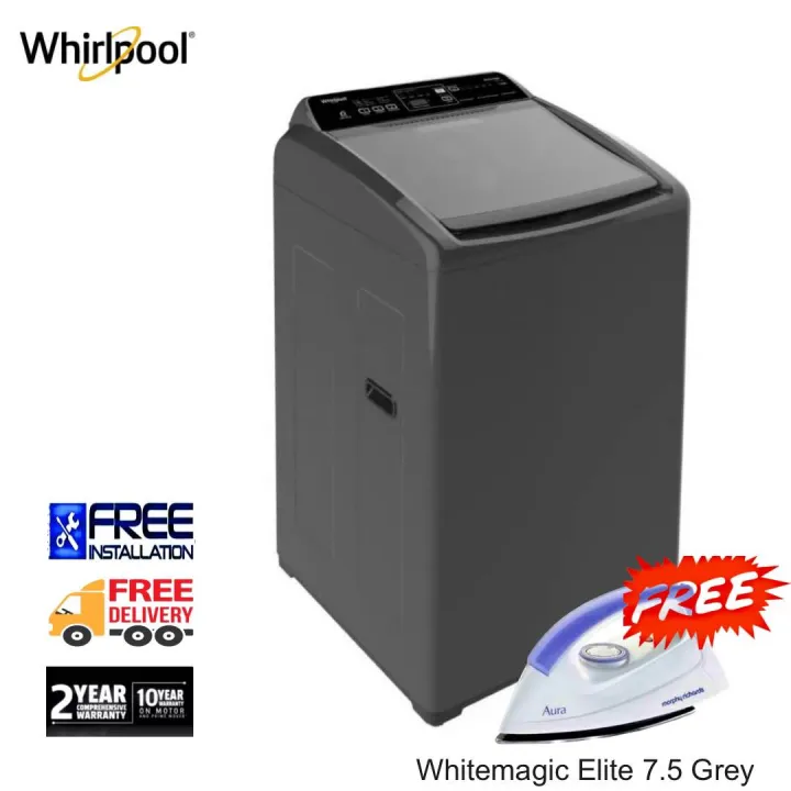 Whirlpool 7.5 Kg Top Load Washing Machine (Whitemagic Elite 7.5 Grey ...