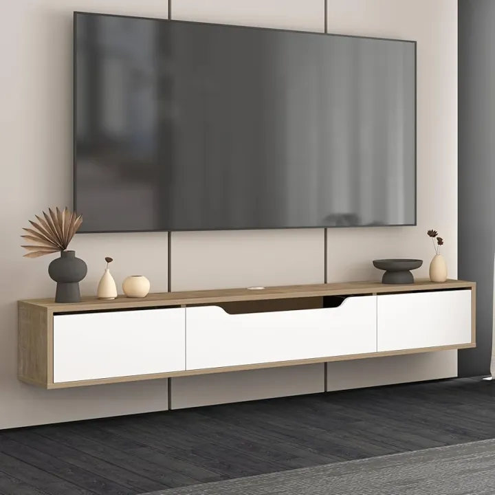 Floating TV Stand for Up to 80 Inch TVs – Wall Mounted Media Console ...