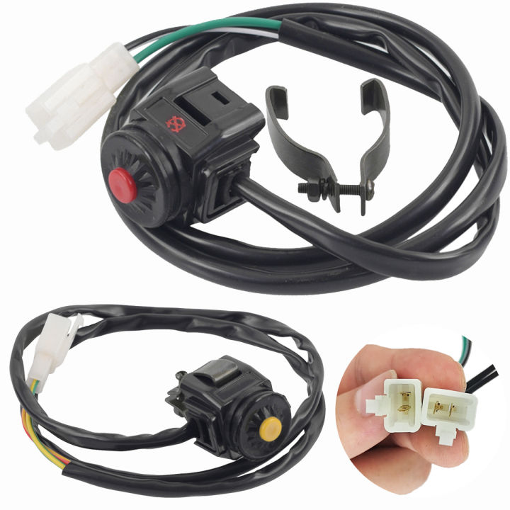 1 Pcs Universal Motorcycle Kill Switch Red Push Button Horn Starter ...