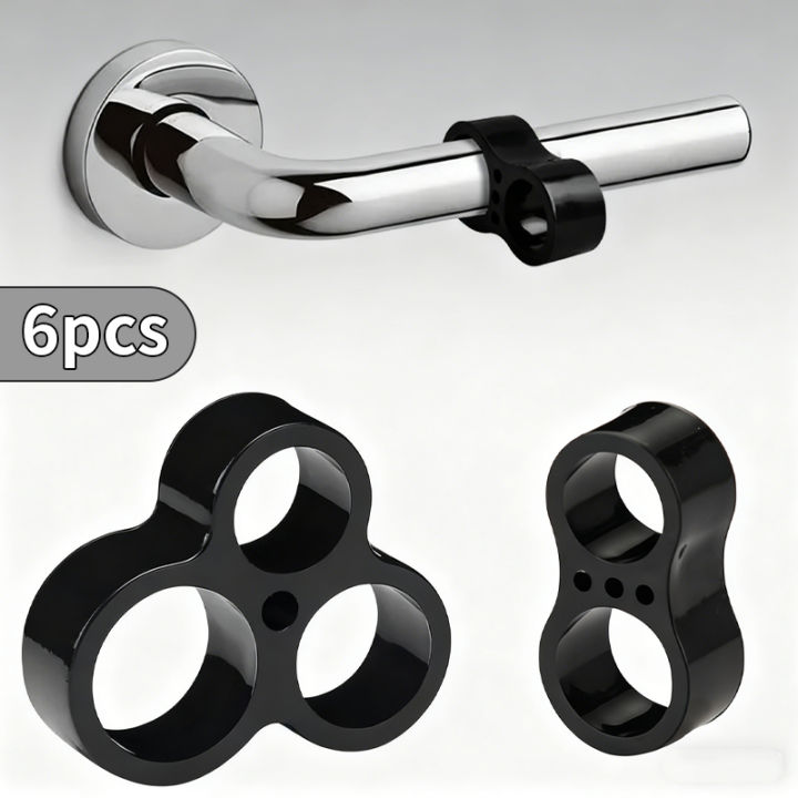 6pcs black anti-collision protective covers, door handle anti-collision ...