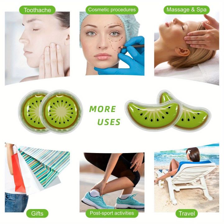 4pcs Gel Ice Pack Reusable Cooling Eye Pads Under Eye Patches Eye Hot ...